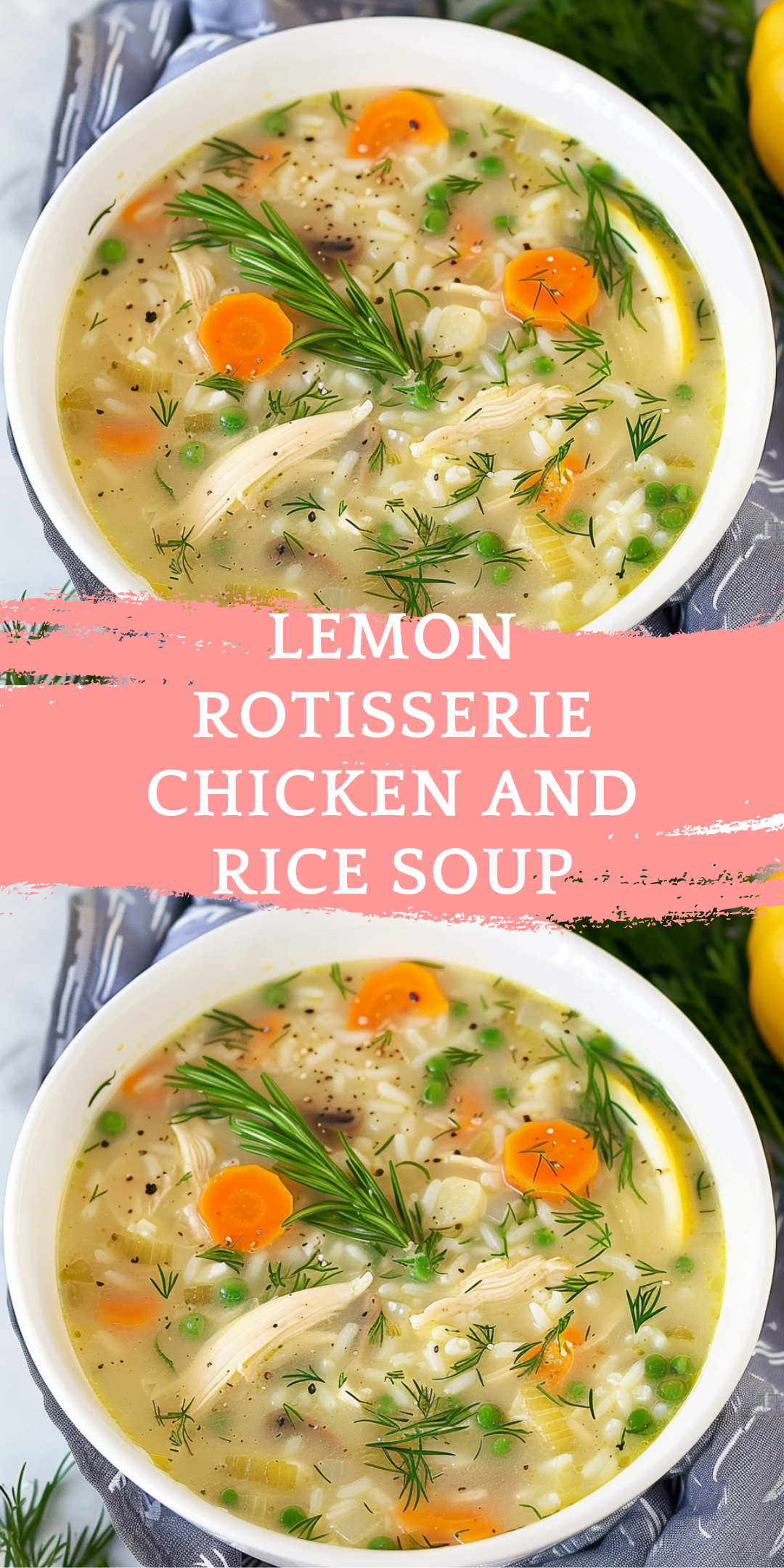 Lemon Rotisserie Chicken and Rice Soup | TheFamilyCooking