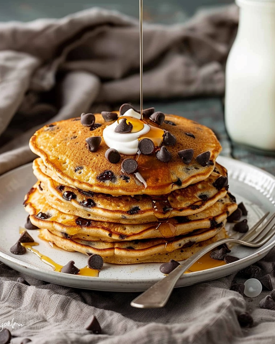 Chocolate Chip Pancakes | TheFamilyCooking