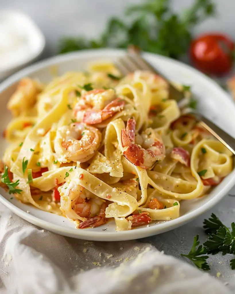 Crawfish Fettuccine Recipe | TheFamilyCooking