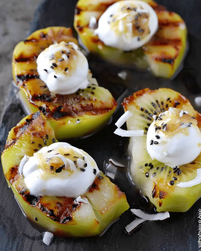 Mouth-wateringly Delicious Grilled Kiwi with Coconut Whipped Cream ...