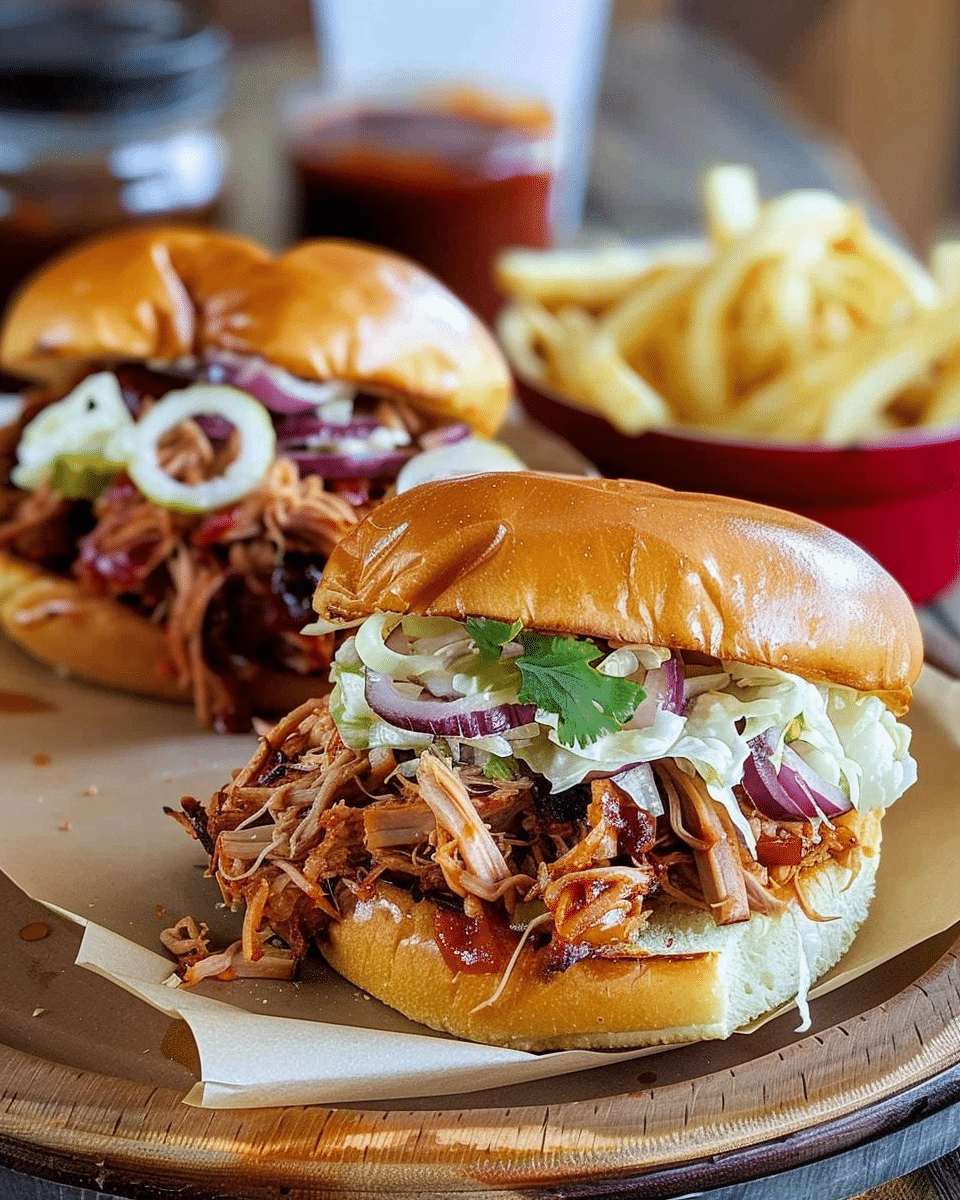BBQ Pulled Meat Sandwiches | TheFamilyCooking