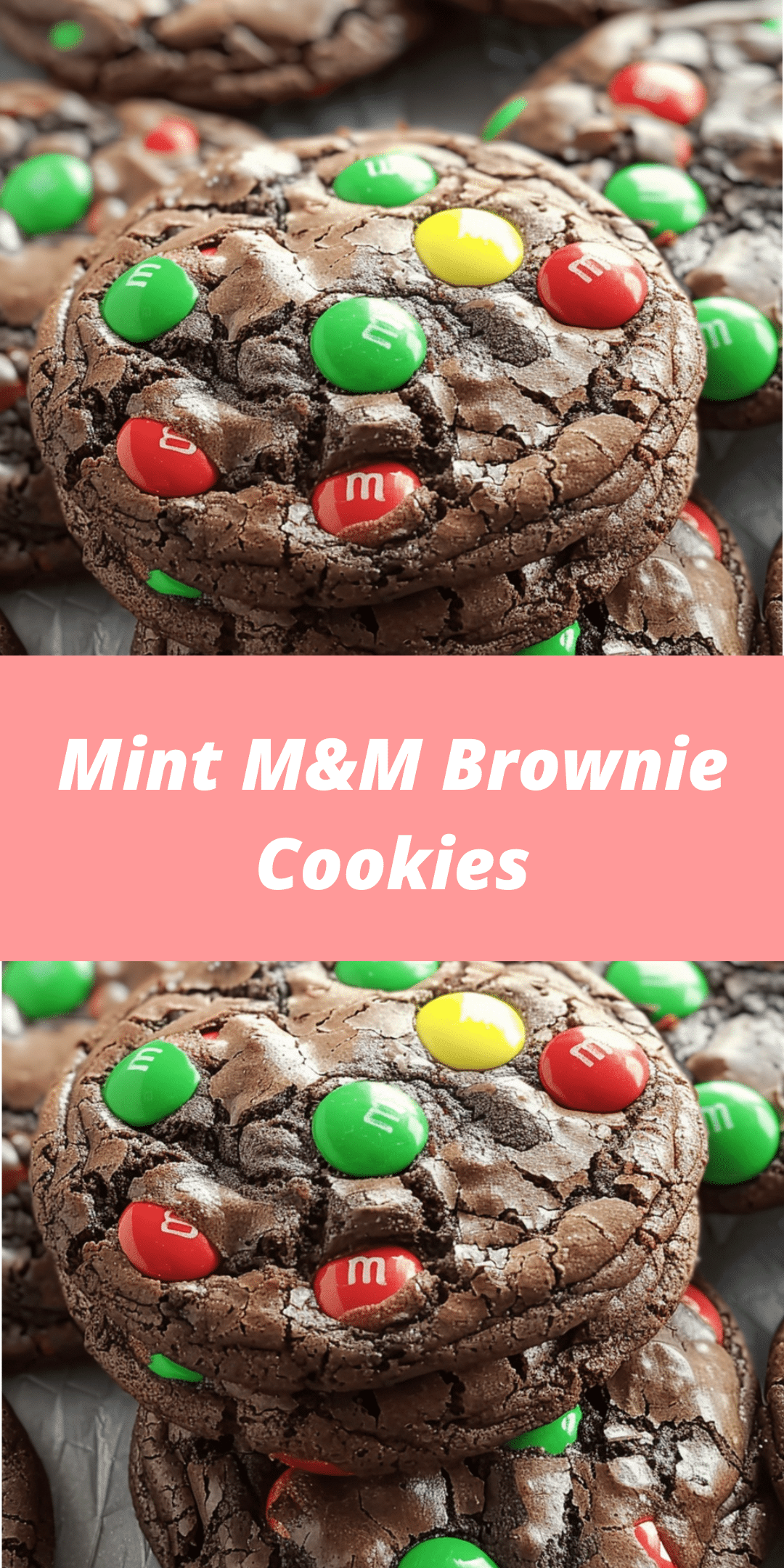 Mint M&M Brownie Cookies | TheFamilyCooking