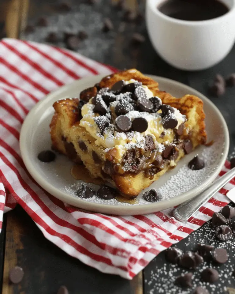 Chocolate Chip French Toast Casserole | TheFamilyCooking