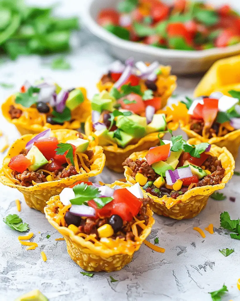 Crunchy Taco Cups | TheFamilyCooking
