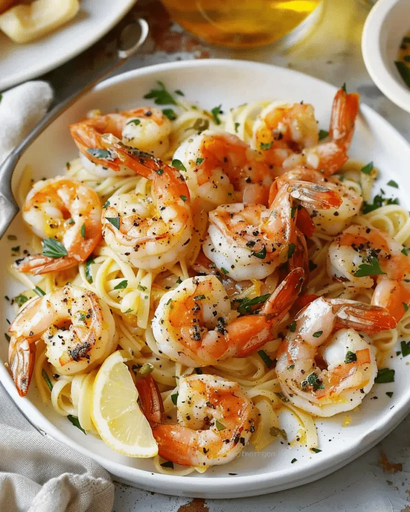 Garlic Butter Shrimp Scampi | TheFamilyCooking