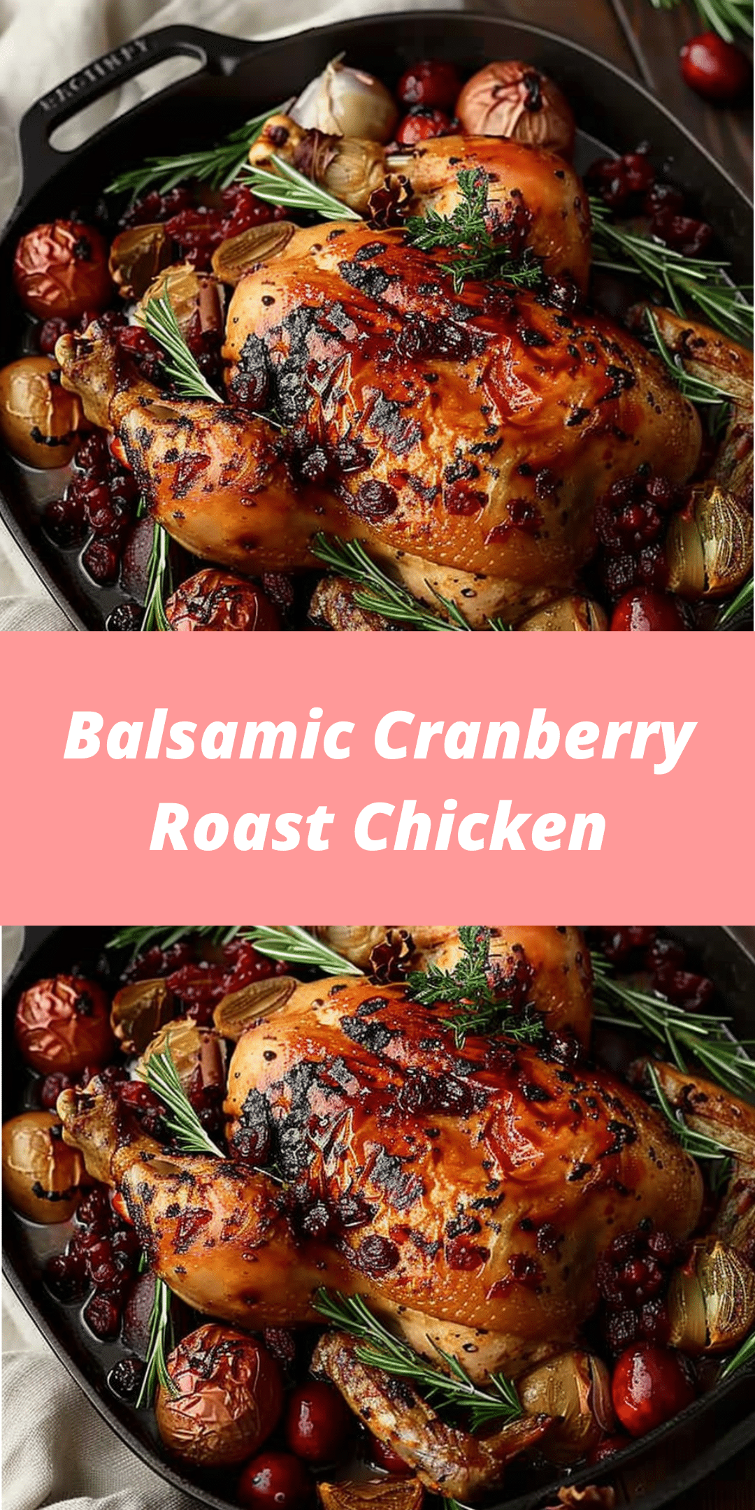 Balsamic Cranberry Roast Chicken | TheFamilyCooking