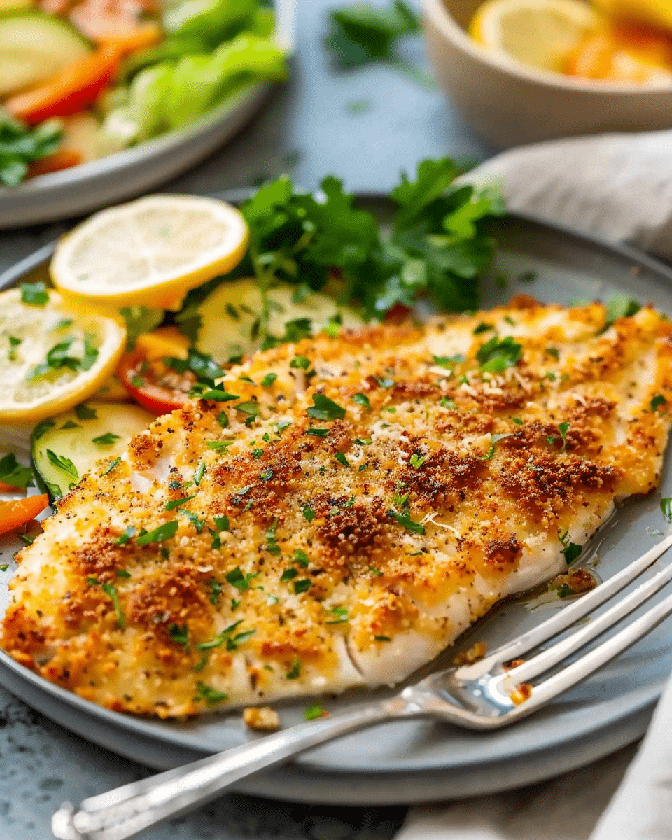 Air Fryer Parmesan Crusted Tilapia | TheFamilyCooking