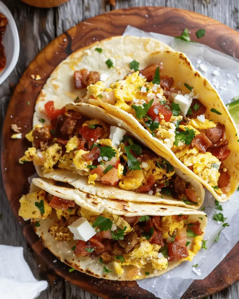 Loaded Breakfast Tacos | TheFamilyCooking