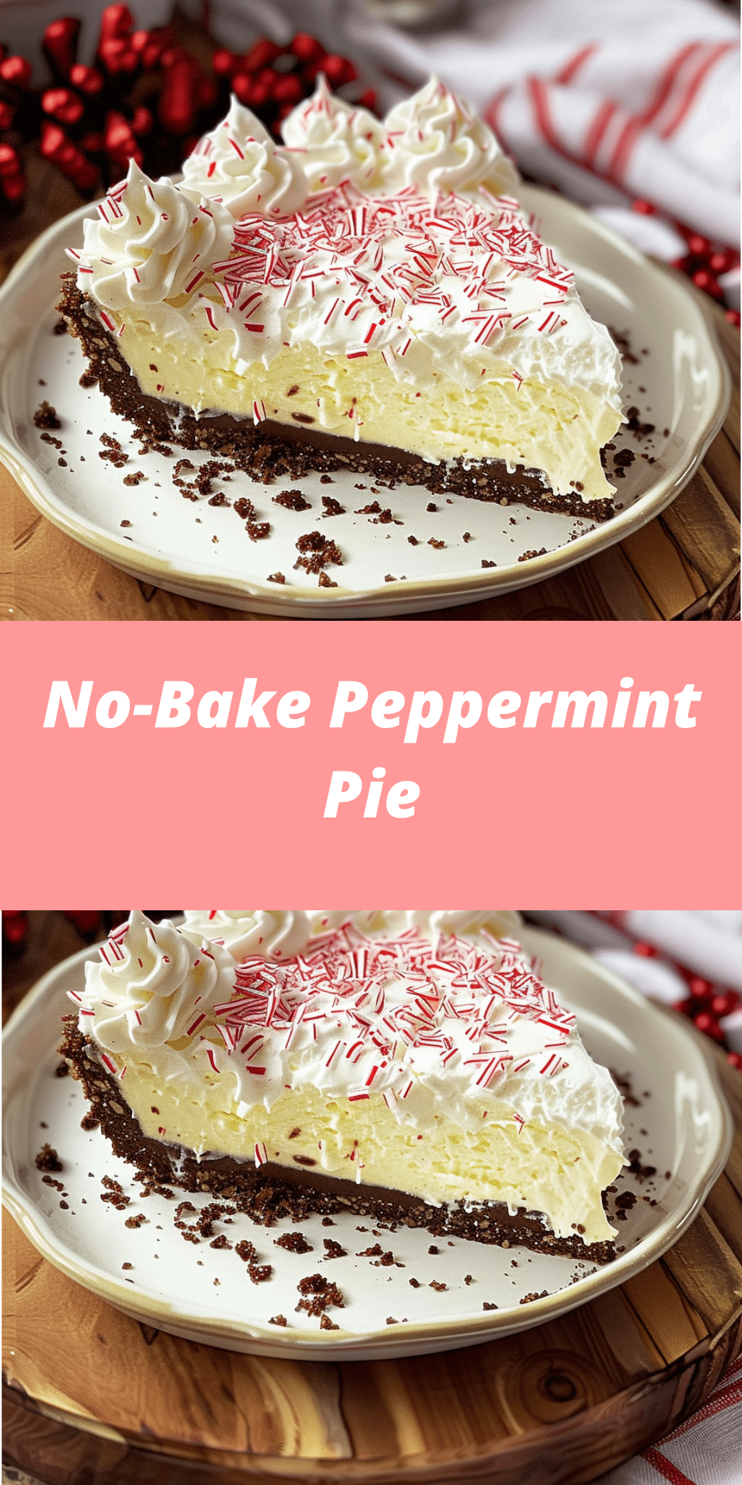 No-Bake Peppermint Pie | TheFamilyCooking