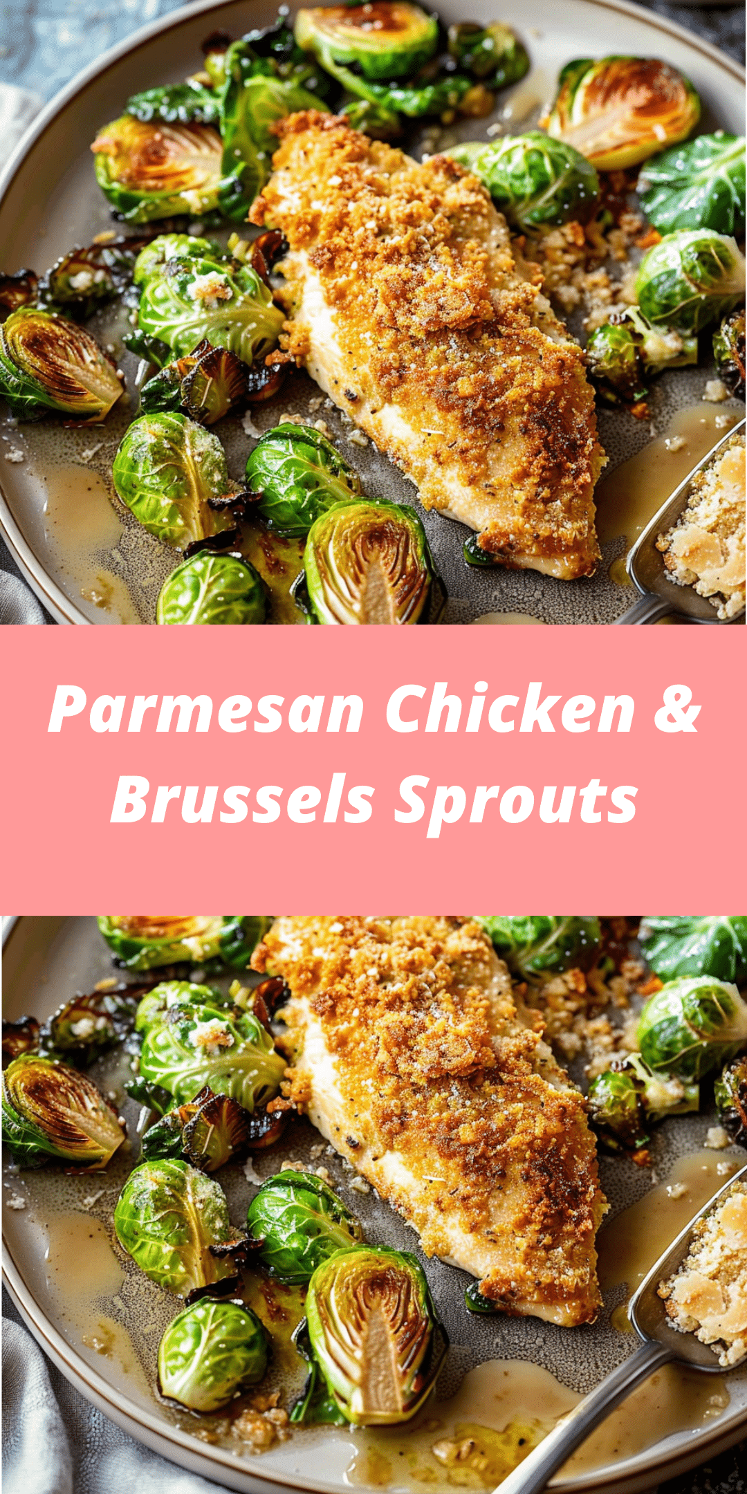 Parmesan Chicken & Brussels Sprouts | TheFamilyCooking
