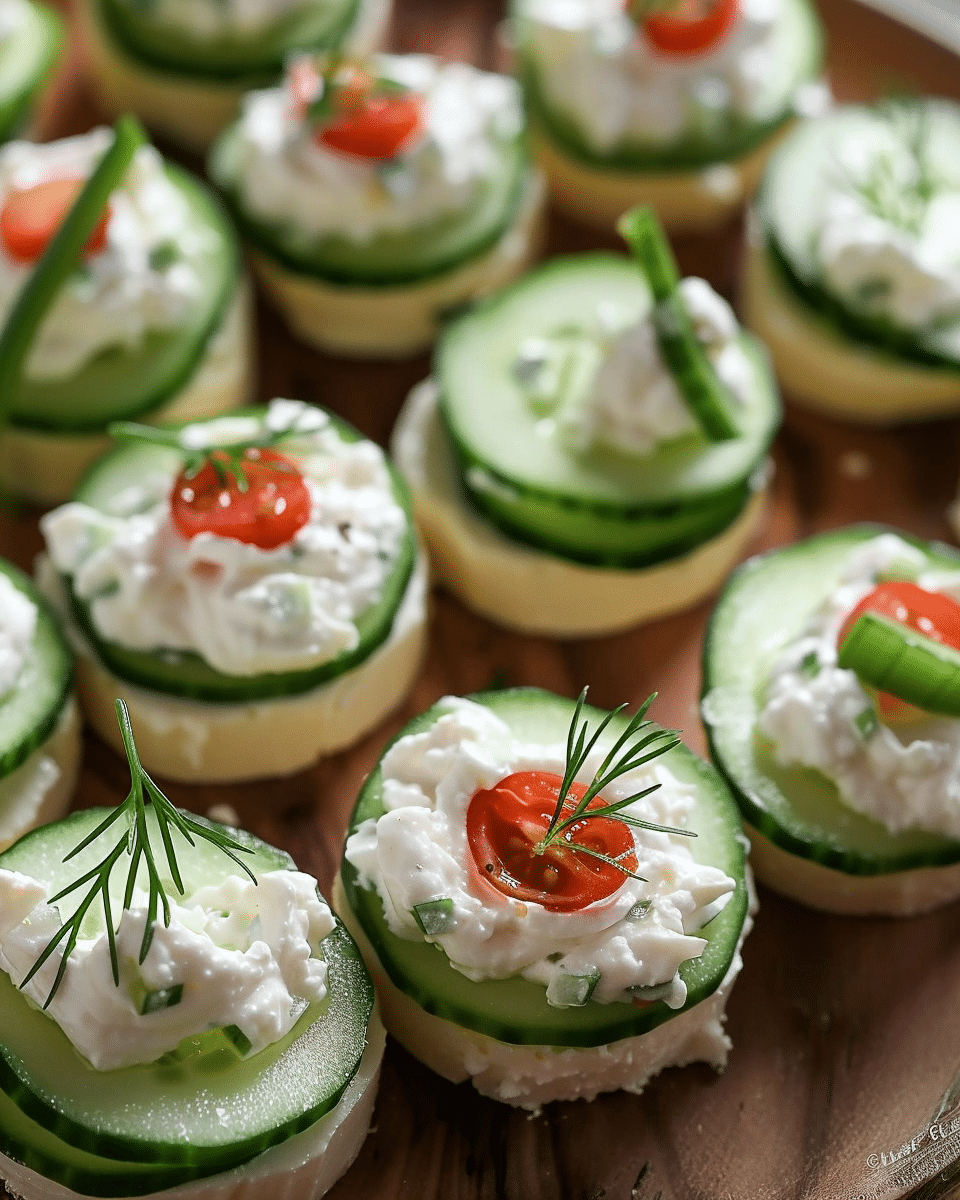 Cucumber Bites with Cream Cheese | TheFamilyCooking