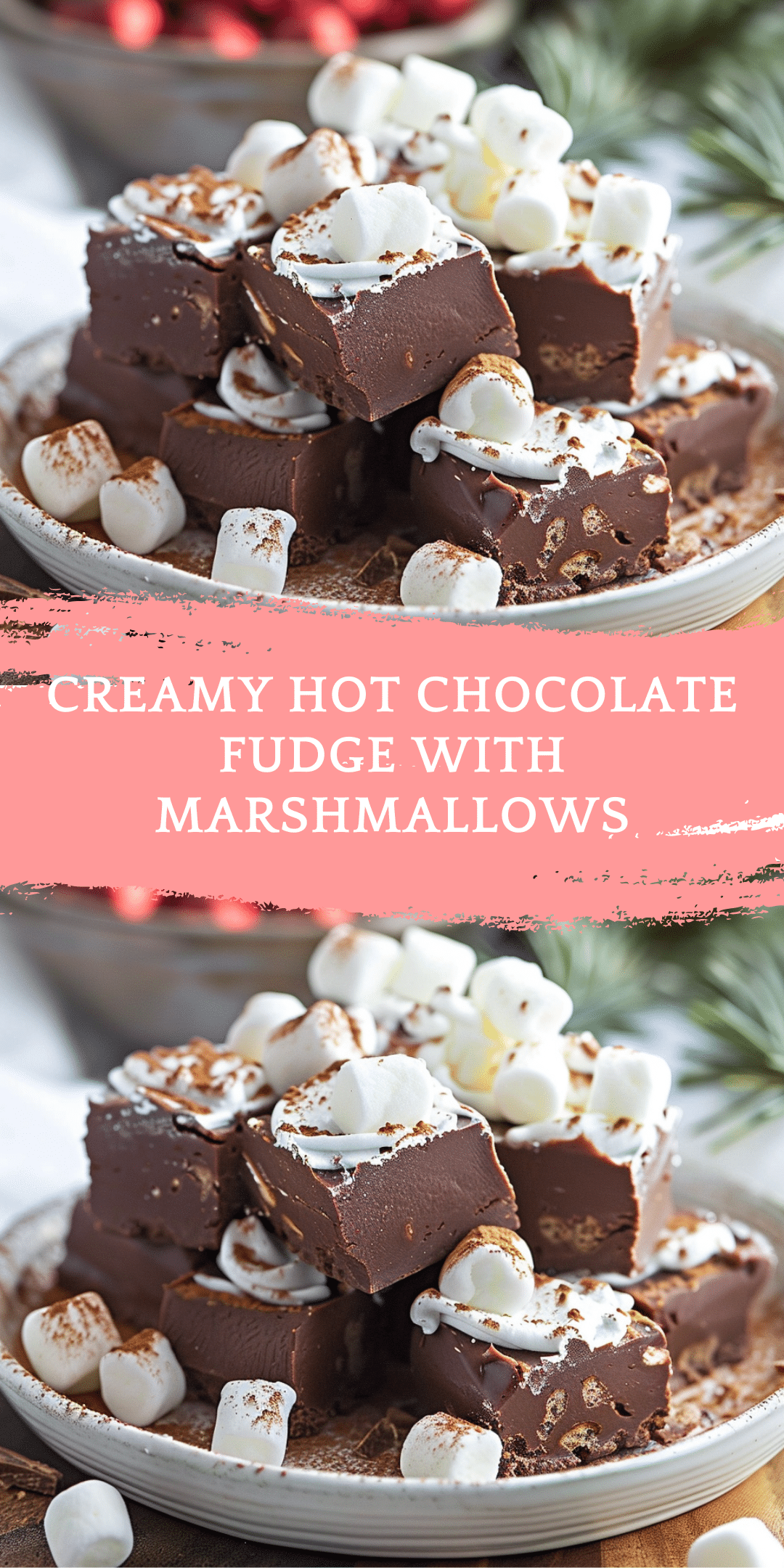 Creamy Hot Chocolate Fudge with Marshmallows | TheFamilyCooking