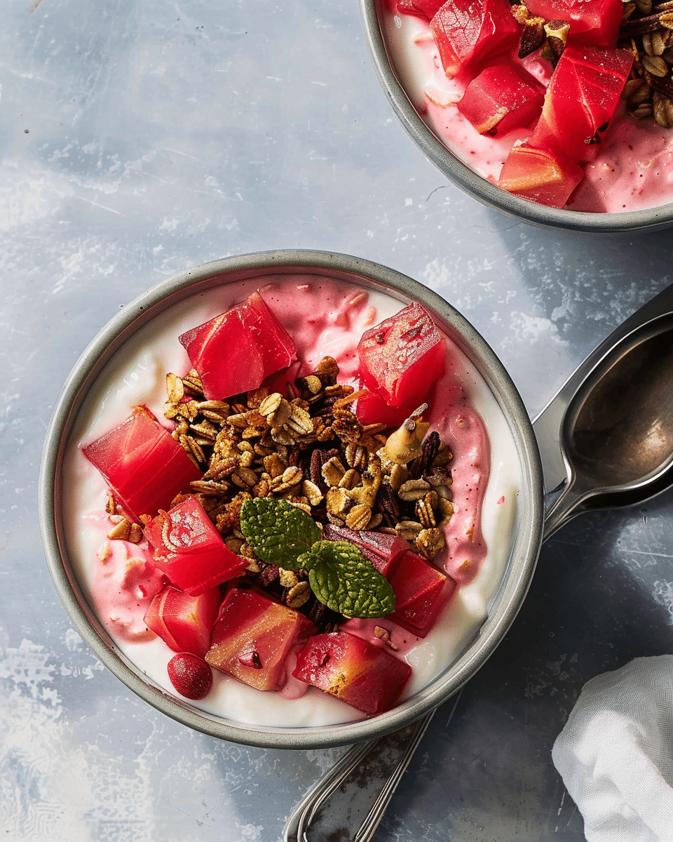 Rhubarb Yogurt Bowl | TheFamilyCooking
