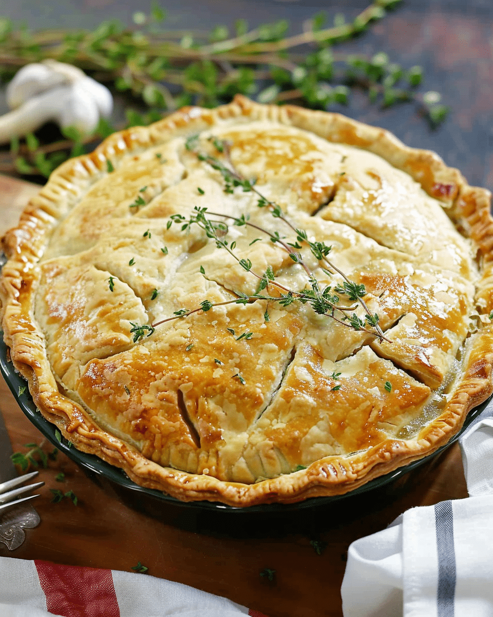 Double Crust Chicken Pot Pie | TheFamilyCooking