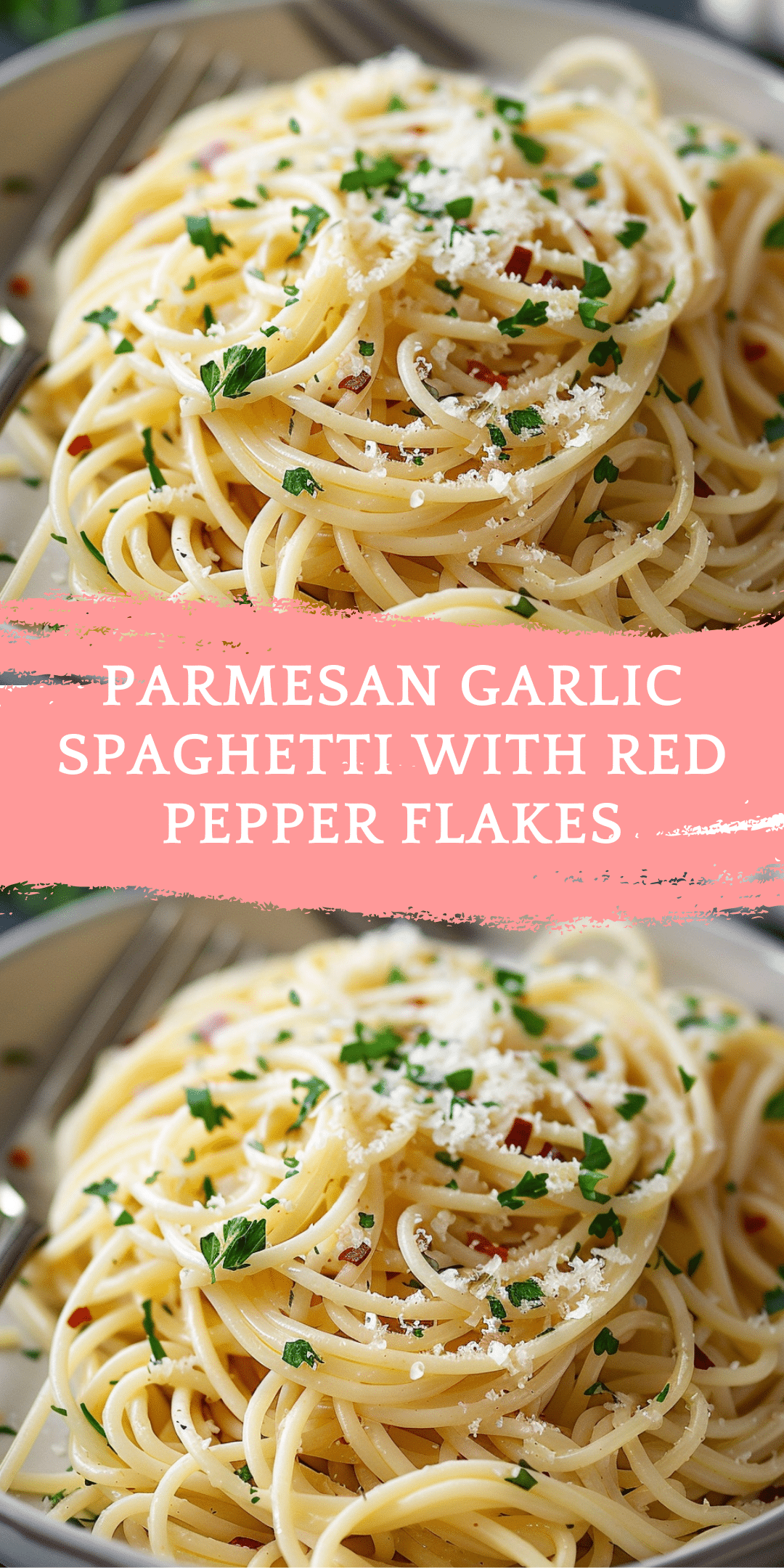 Parmesan Garlic Spaghetti with Red Pepper Flakes | TheFamilyCooking