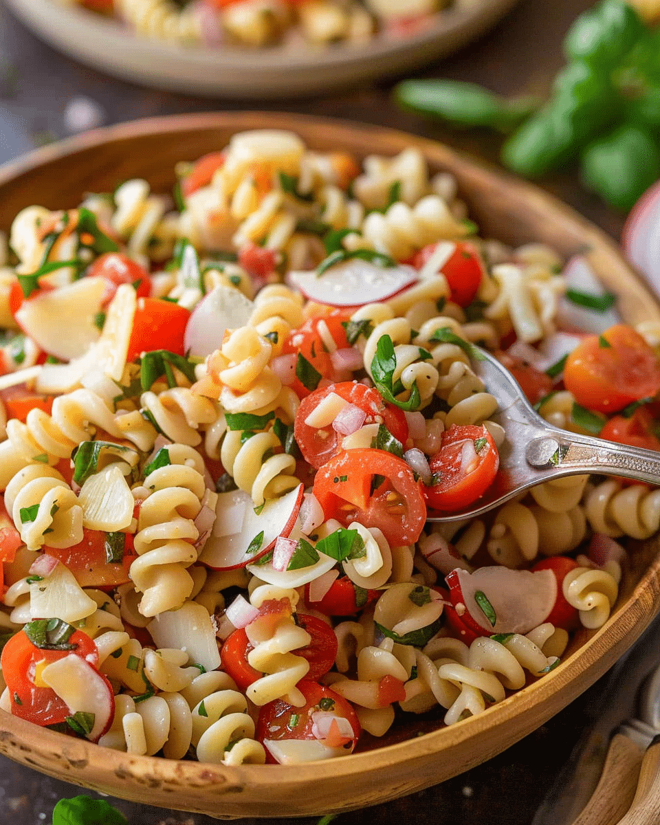 Bruschetta Pasta Salad | TheFamilyCooking