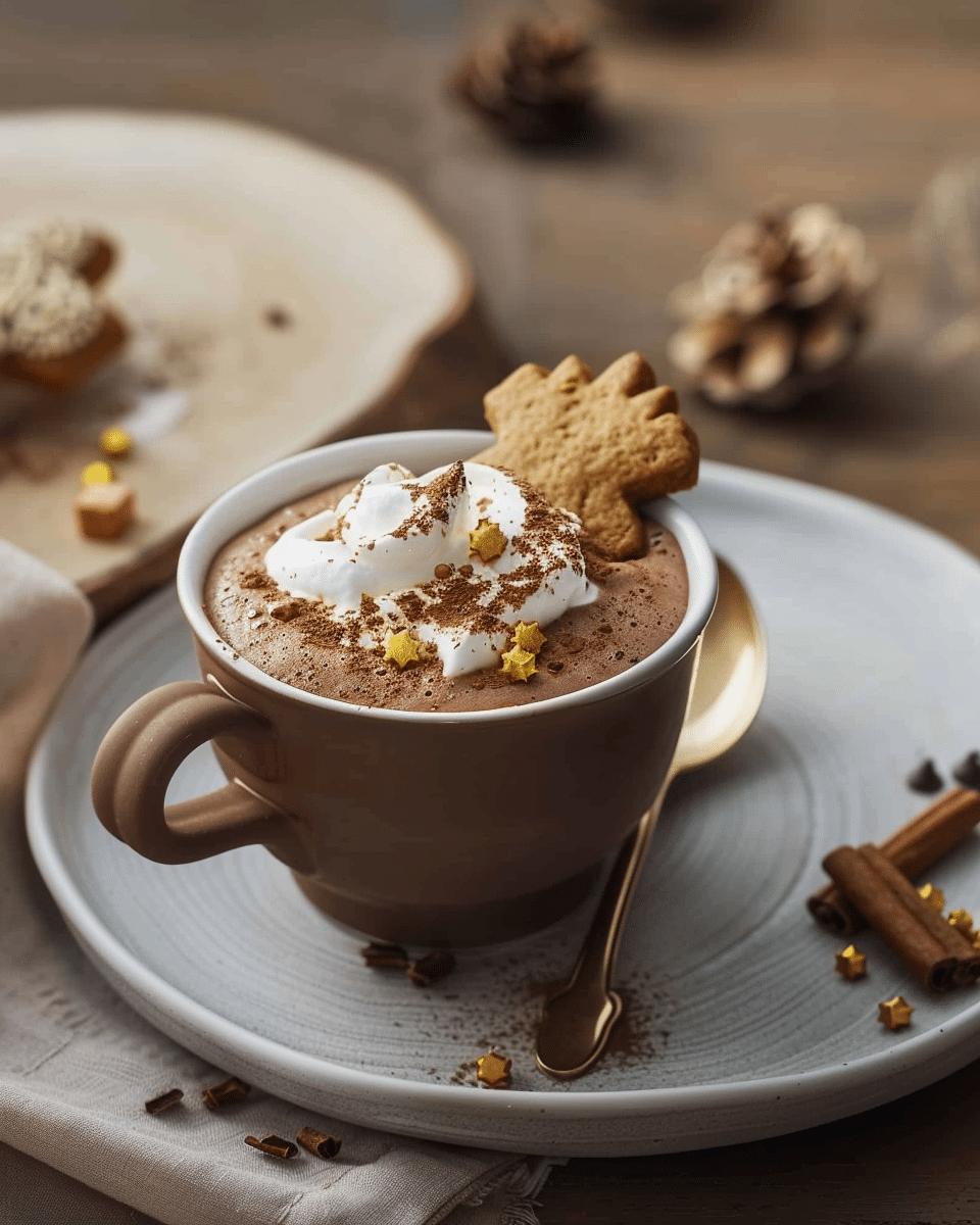Homemade Gingerbread Hot Chocolate | TheFamilyCooking