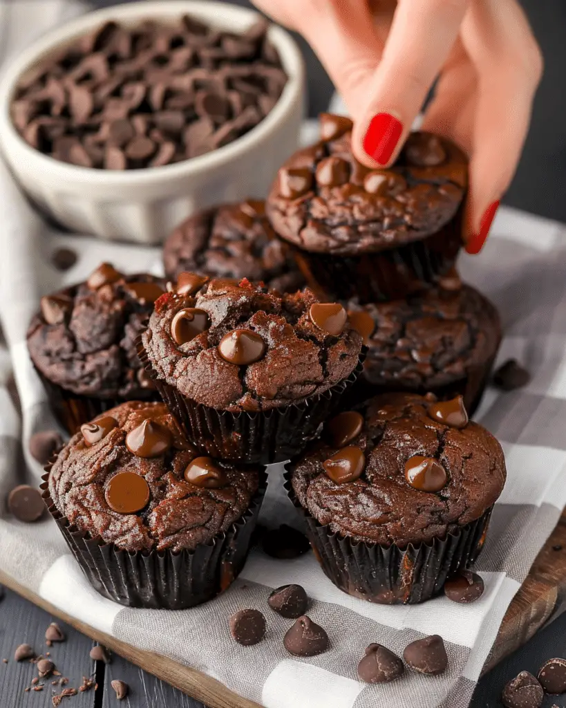 Costco Double Chocolate Muffins | TheFamilyCooking