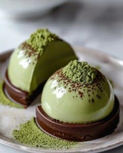 Matcha Mousse Dome | TheFamilyCooking