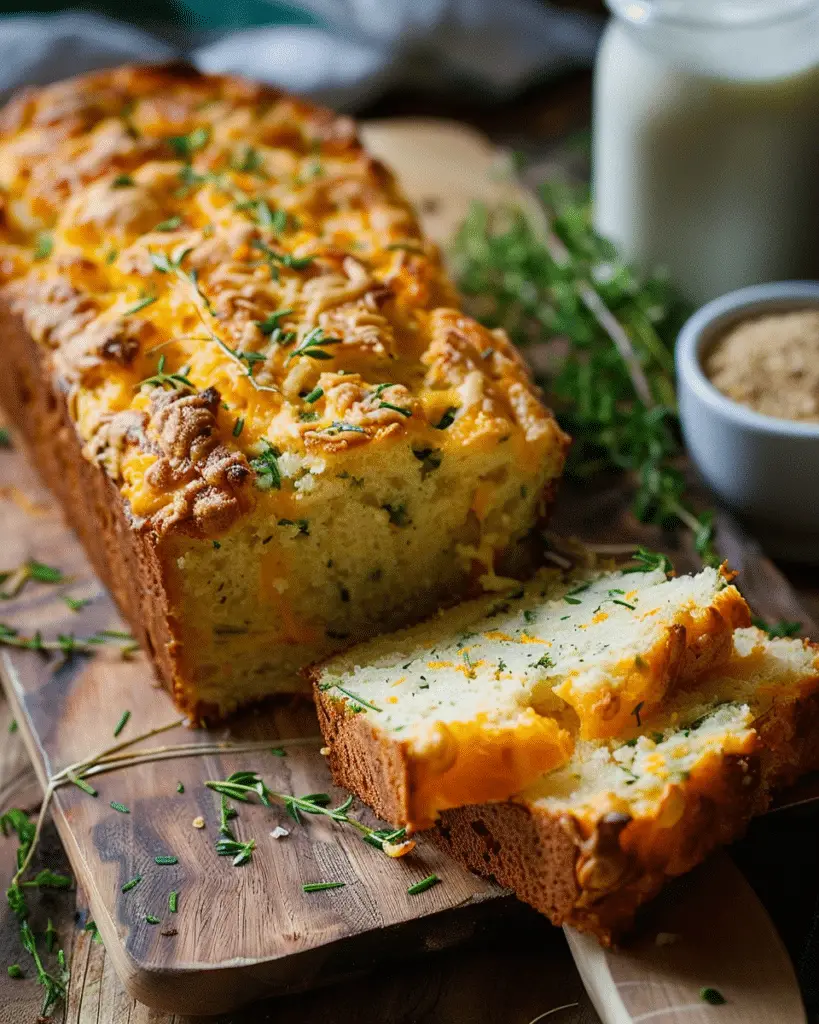 Savory Buttermilk Cheddar Quick Bread | TheFamilyCooking