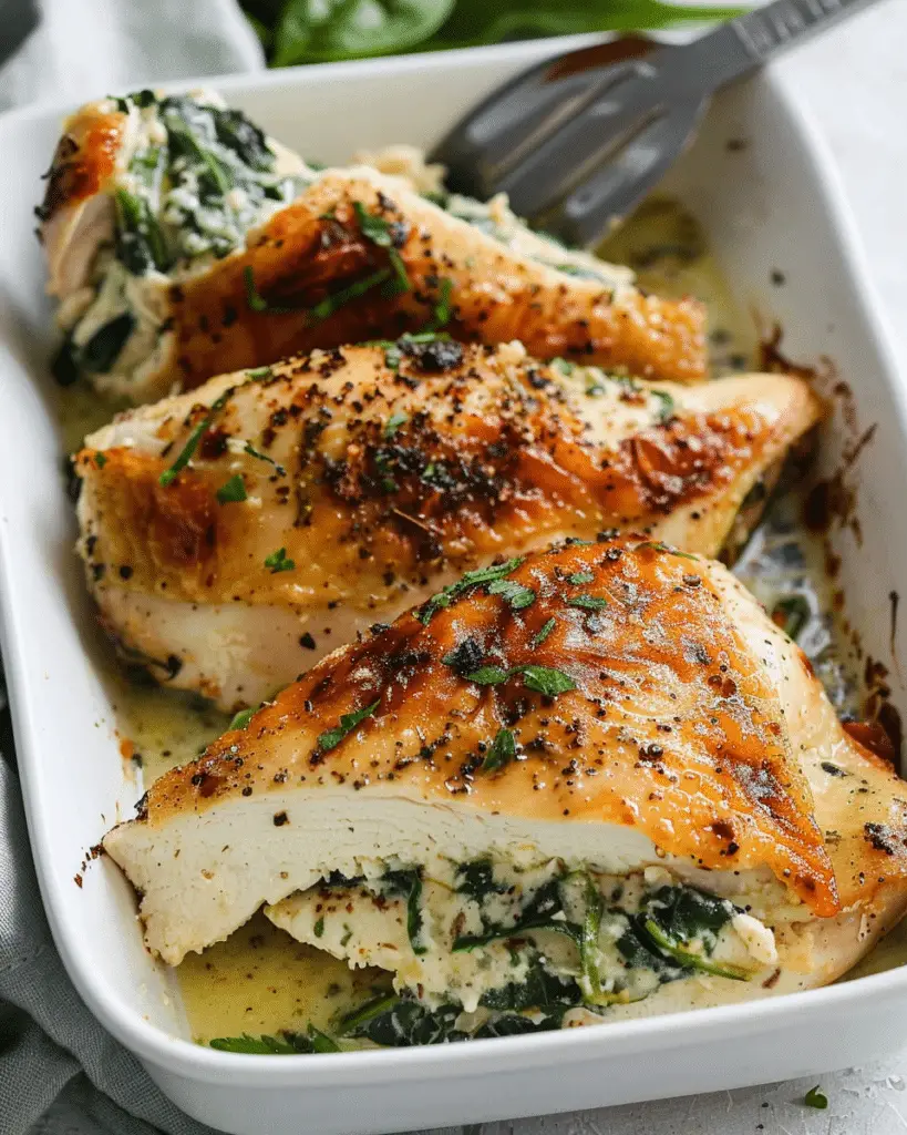 Spinach Stuffed Chicken Breast | TheFamilyCooking