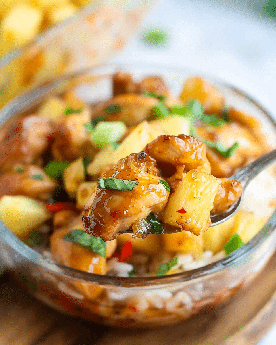 Spicy Pineapple Chicken | TheFamilyCooking