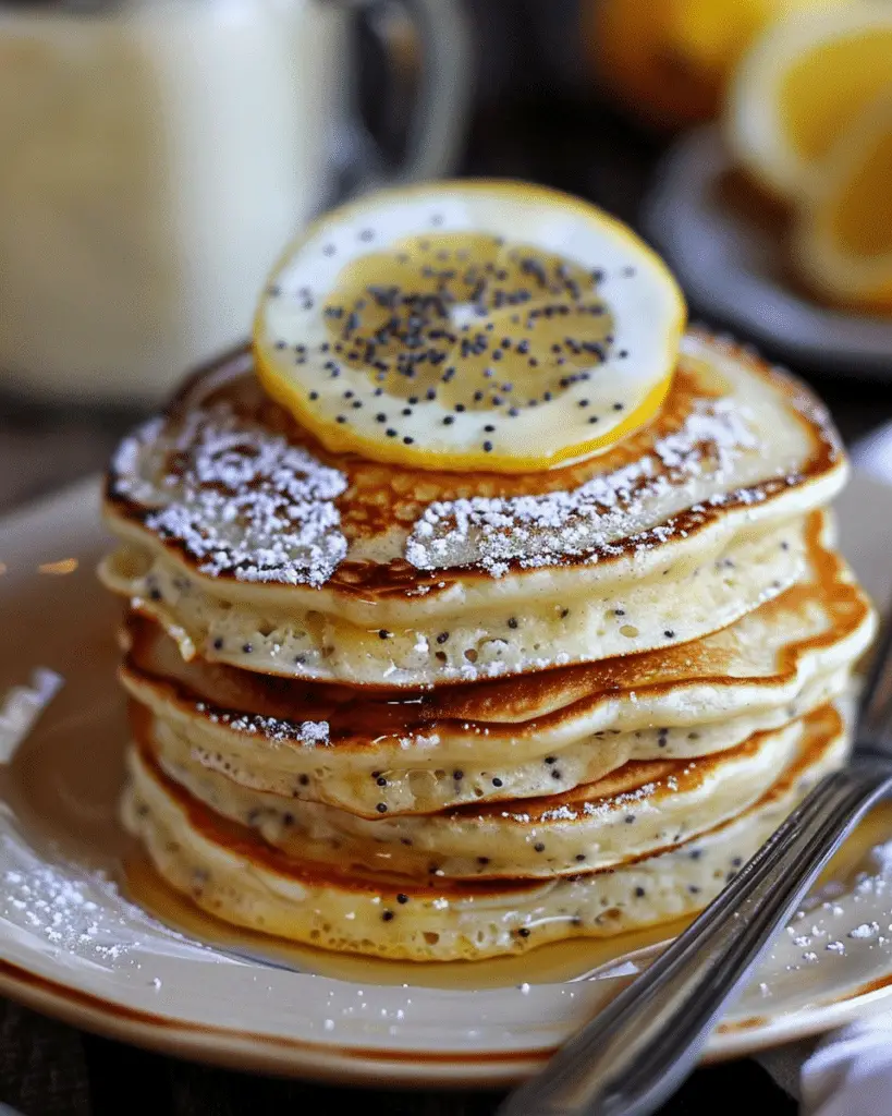 Lemon Ricotta Poppy Seed Pancakes | TheFamilyCooking
