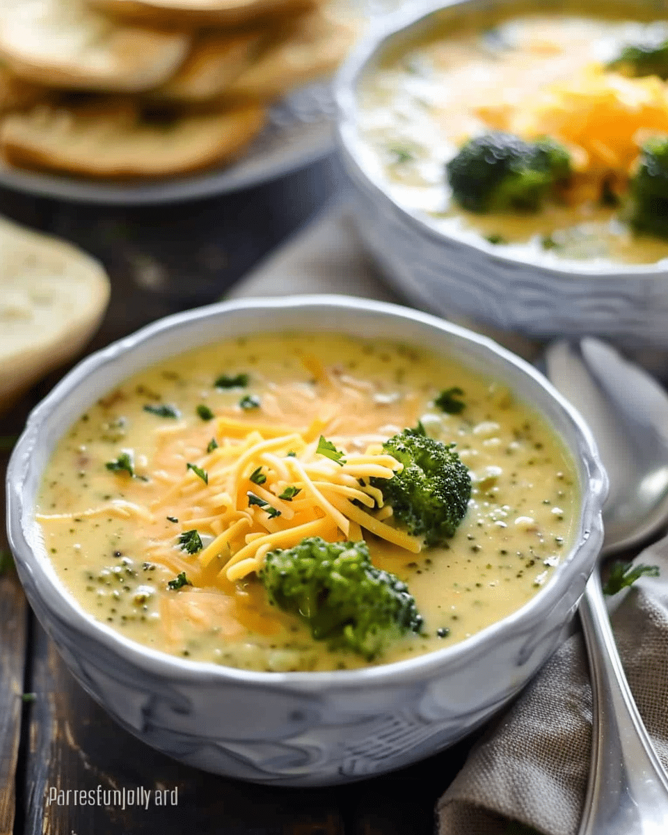 Panera Copycat Broccoli Cheese Soup | TheFamilyCooking