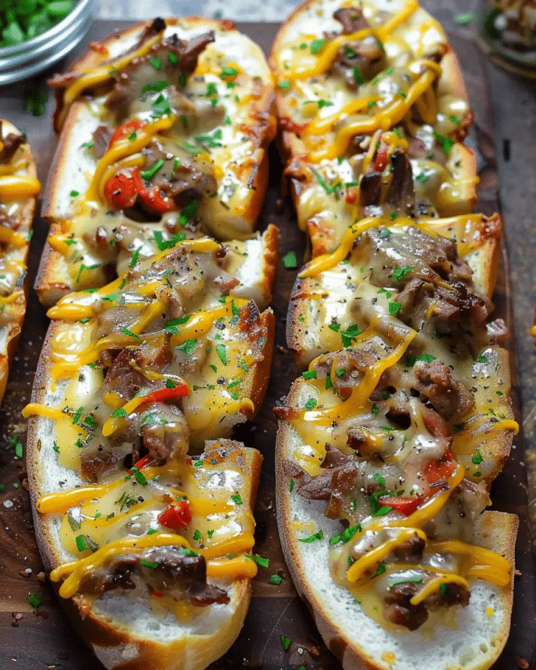 Philly Cheesesteak French Bread | TheFamilyCooking