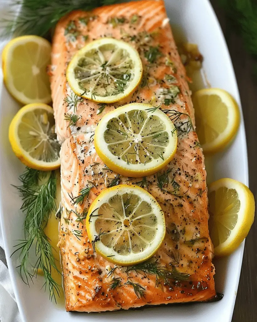 Slow Cooker Lemon Dill Salmon | TheFamilyCooking
