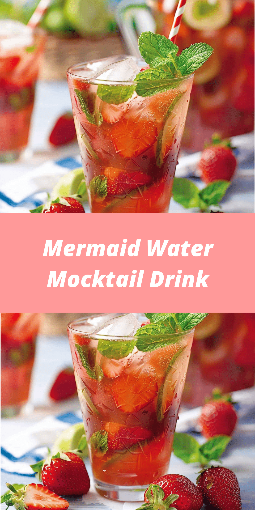 Mermaid Water Mocktail Drink | TheFamilyCooking