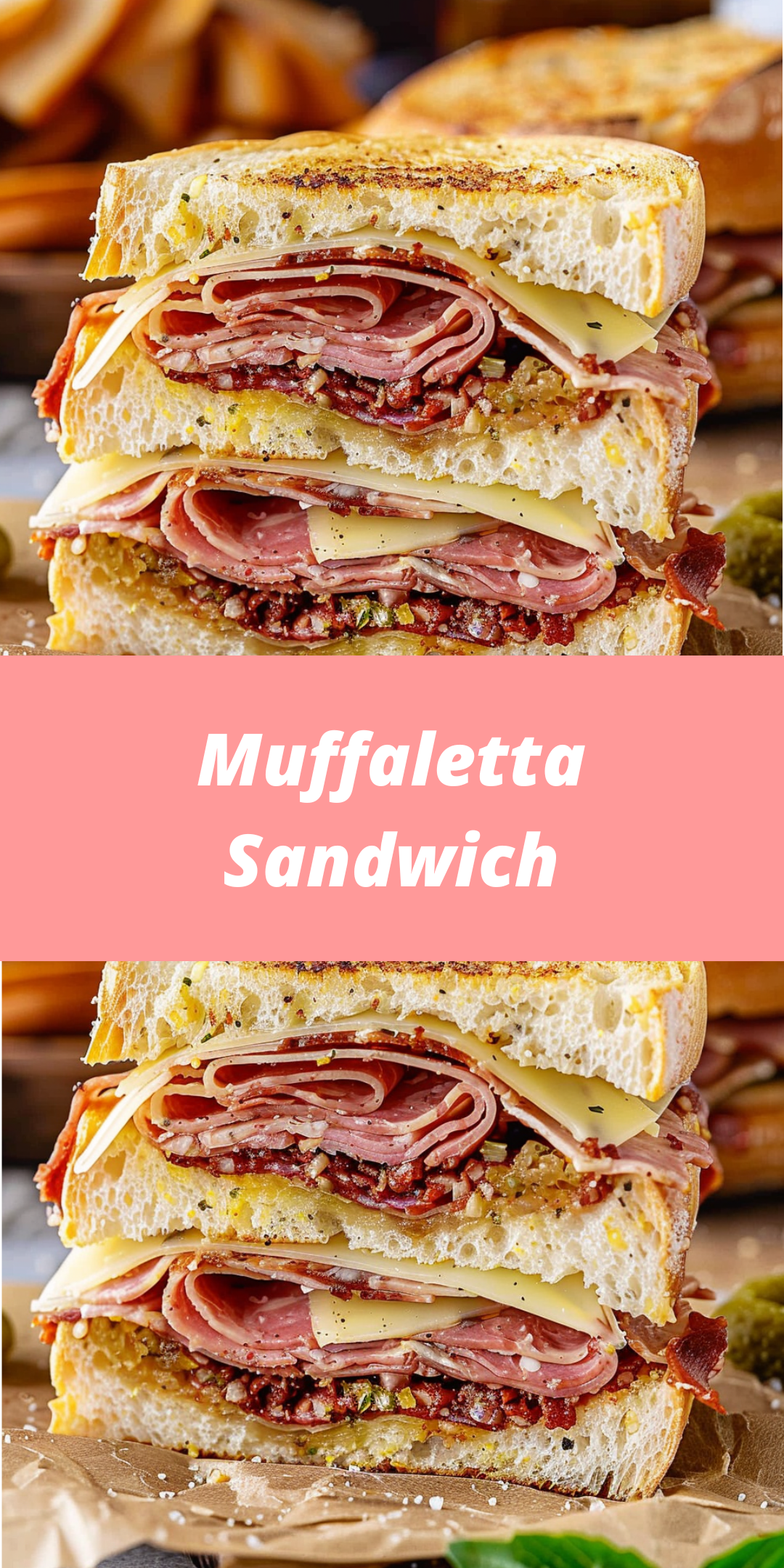 Muffaletta Sandwich | TheFamilyCooking