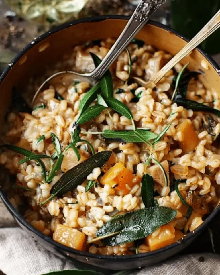 Sage-Barley Risotto | TheFamilyCooking
