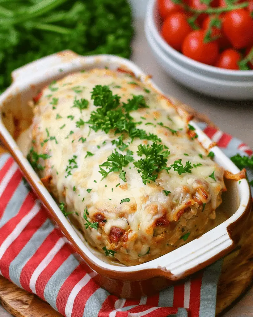 Chicken Parmesan Meatloaf | TheFamilyCooking