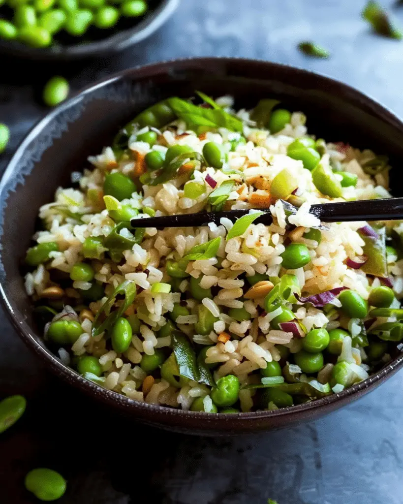 Edamame Rice | TheFamilyCooking