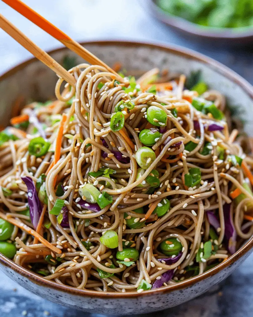 Sesame Soba Noodle Salad | TheFamilyCooking