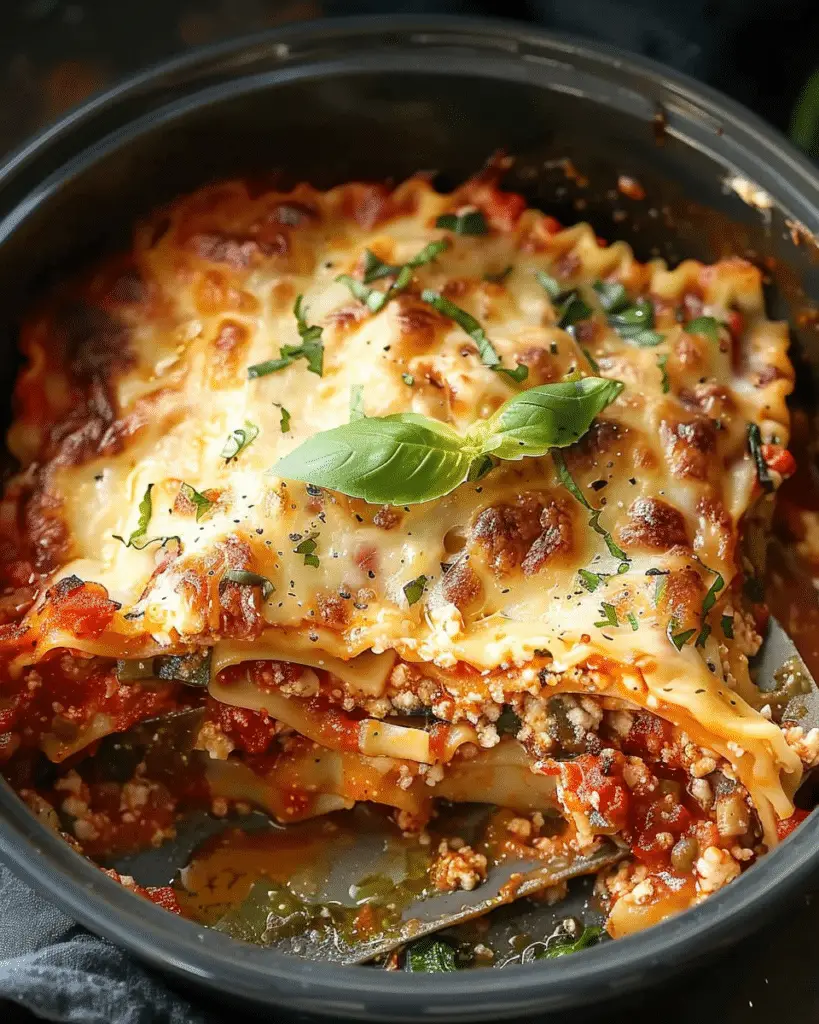 Vegetarian Slow Cooker Lasagne | TheFamilyCooking