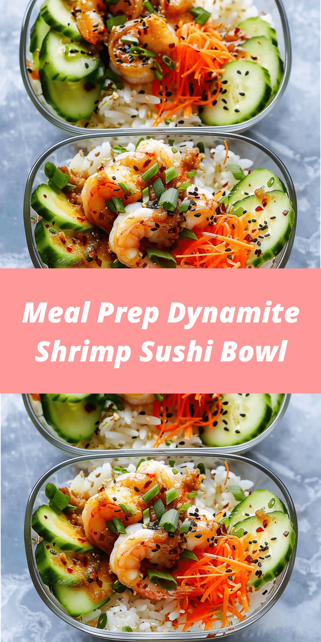 Meal Prep Dynamite Shrimp Sushi Bowl | TheFamilyCooking