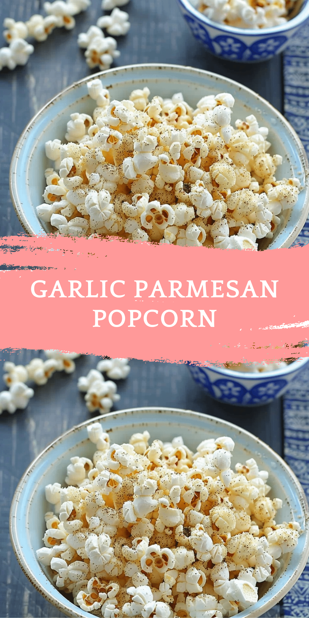 Garlic Parmesan Popcorn | TheFamilyCooking