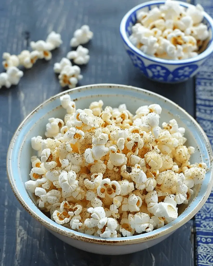 Garlic Parmesan Popcorn | TheFamilyCooking