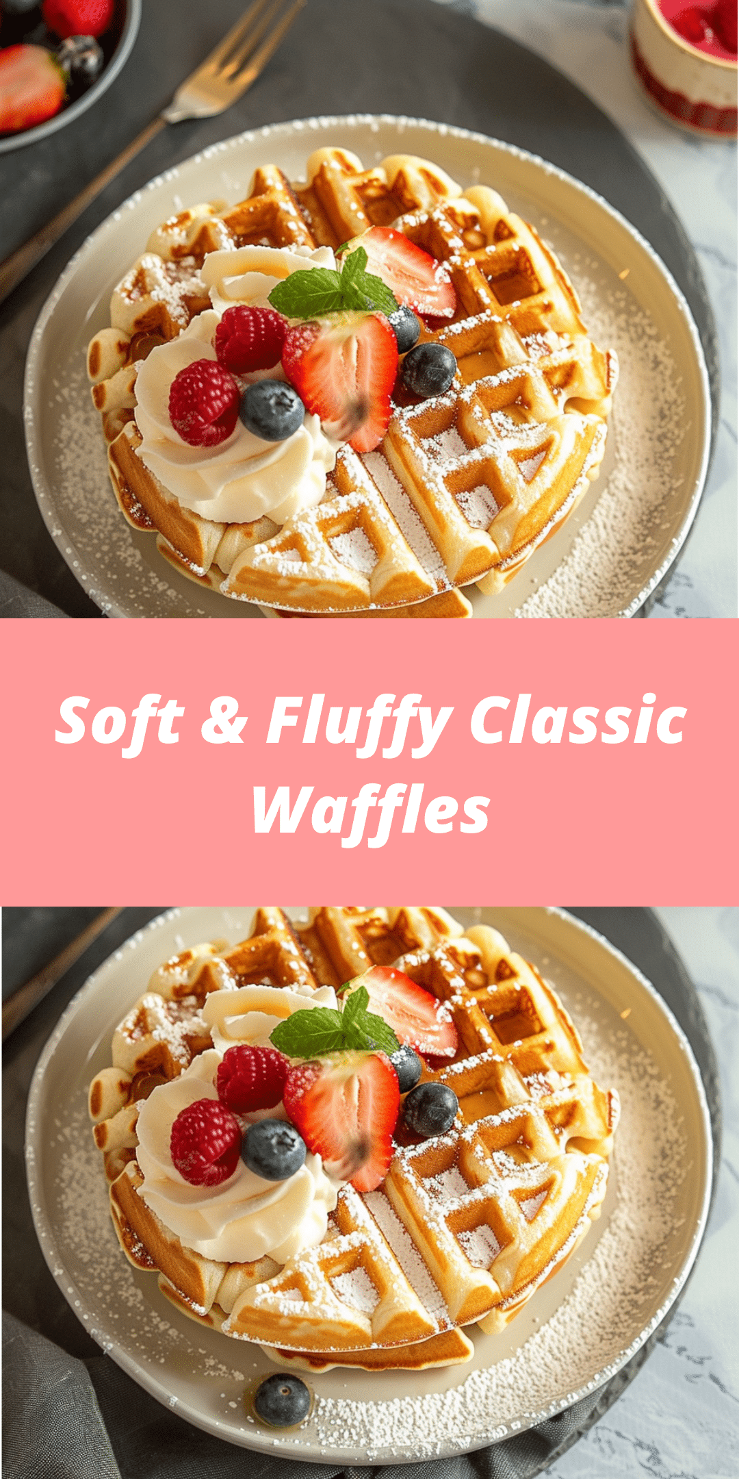 Soft & Fluffy Classic Waffles | TheFamilyCooking