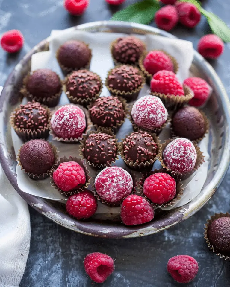 Chocolate Raspberry Truffles | TheFamilyCooking