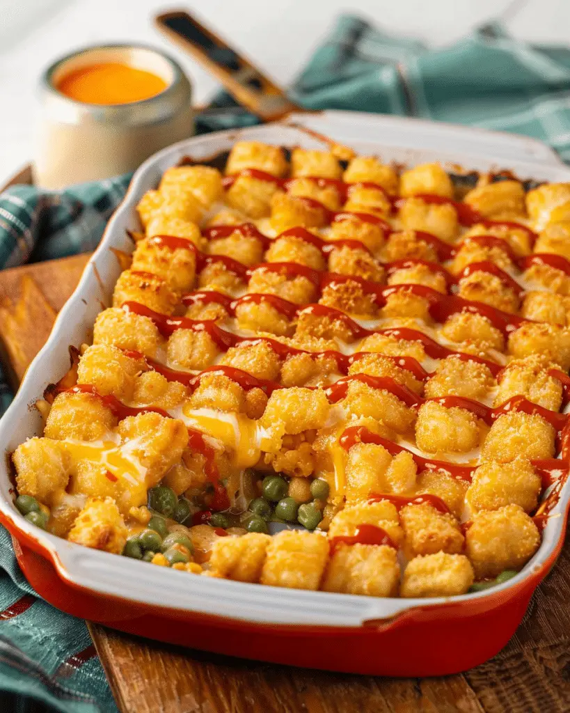 Original Tater Tot Hotdish Recipe | TheFamilyCooking
