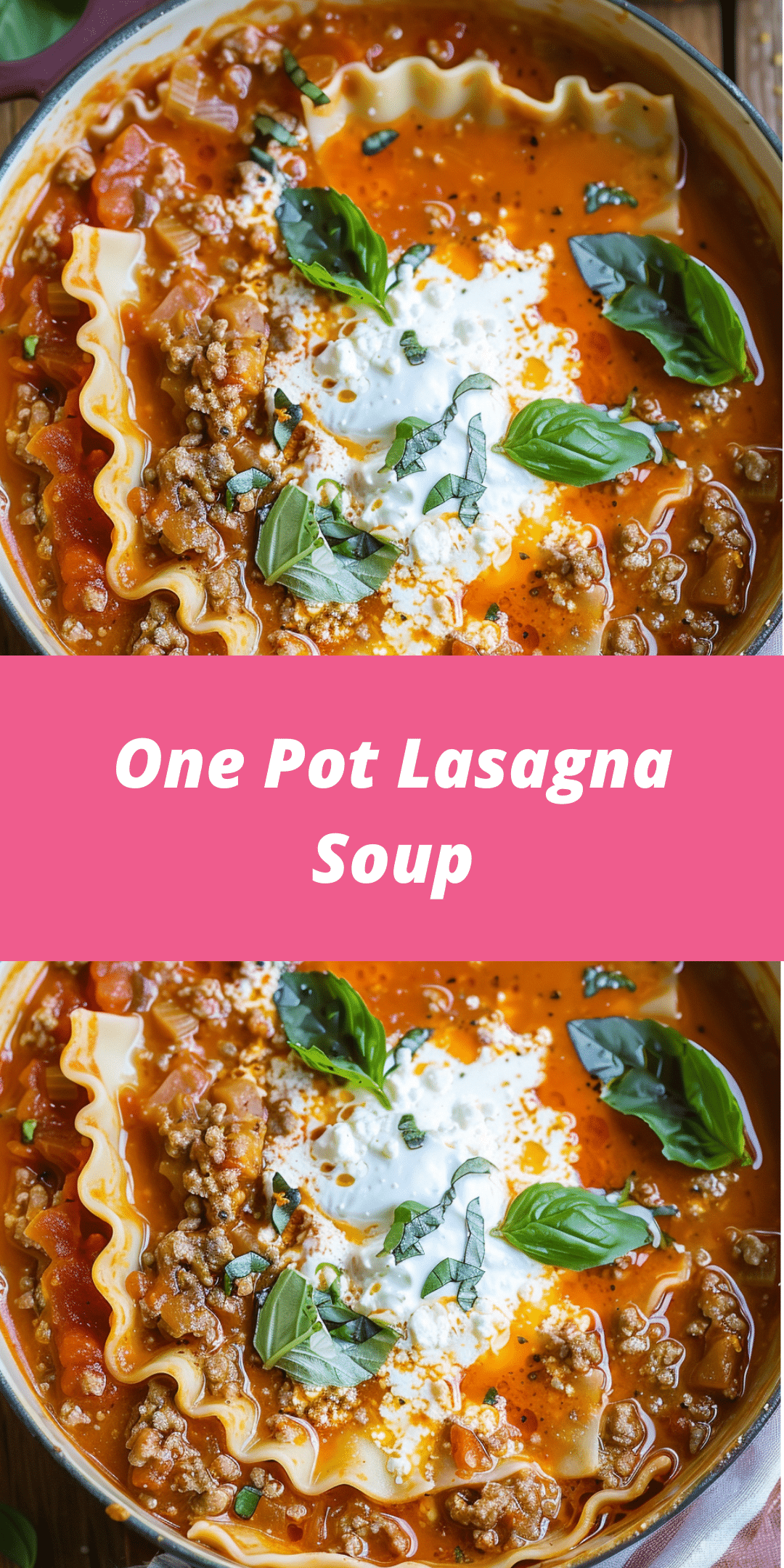 One Pot Lasagna Soup | TheFamilyCooking
