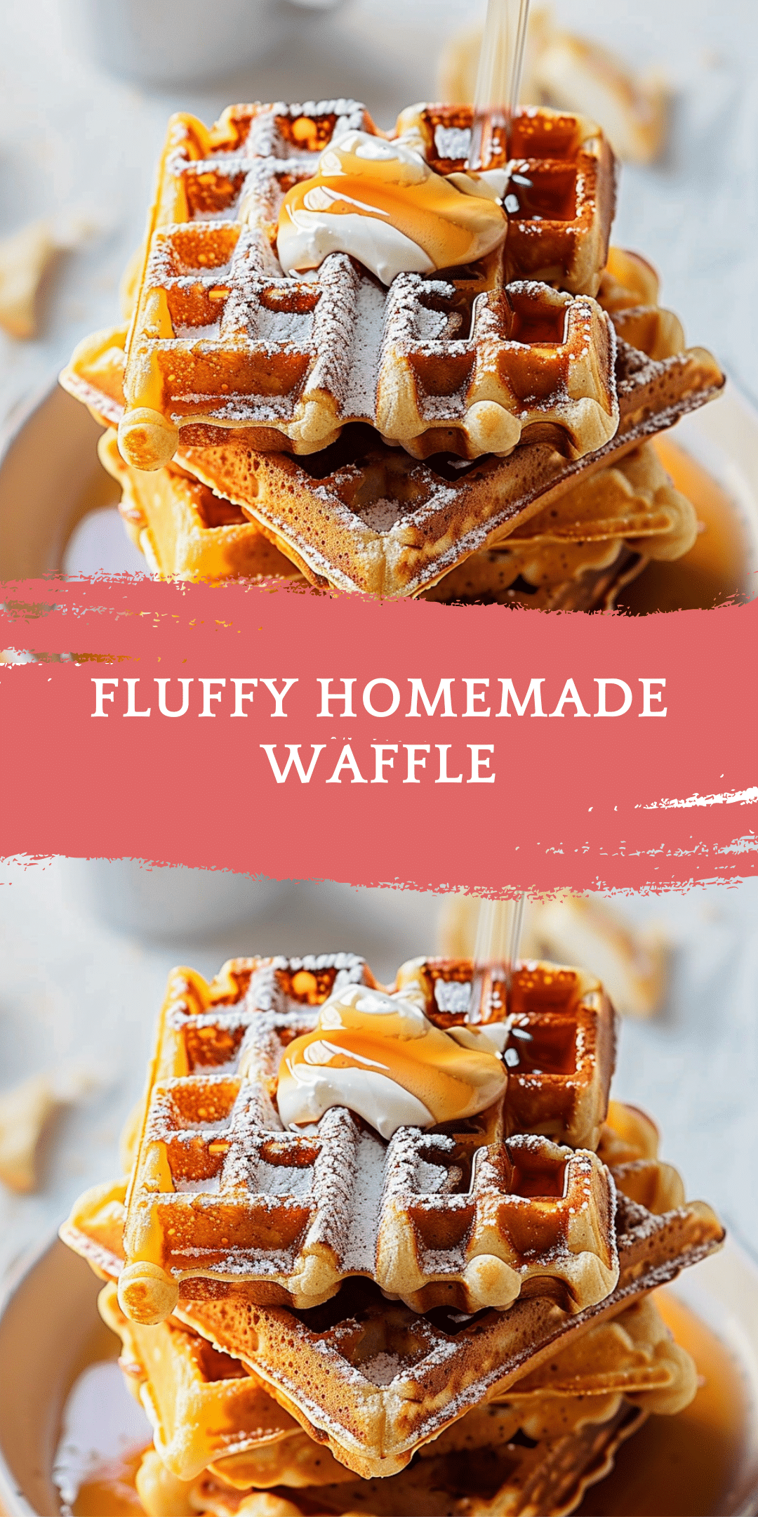 Fluffy Homemade Waffle | TheFamilyCooking