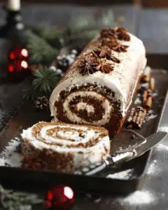 Gingerbread Roll Cake | TheFamilyCooking
