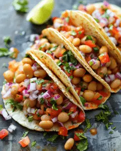 Crispy Buffalo White Bean Tacos | TheFamilyCooking
