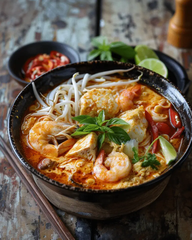 Seafood Laksa Noodles | TheFamilyCooking