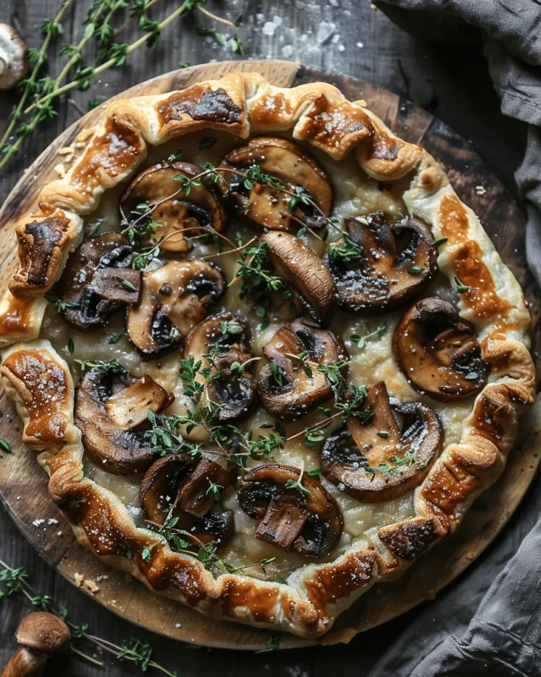 Savory Mushroom Galette | TheFamilyCooking