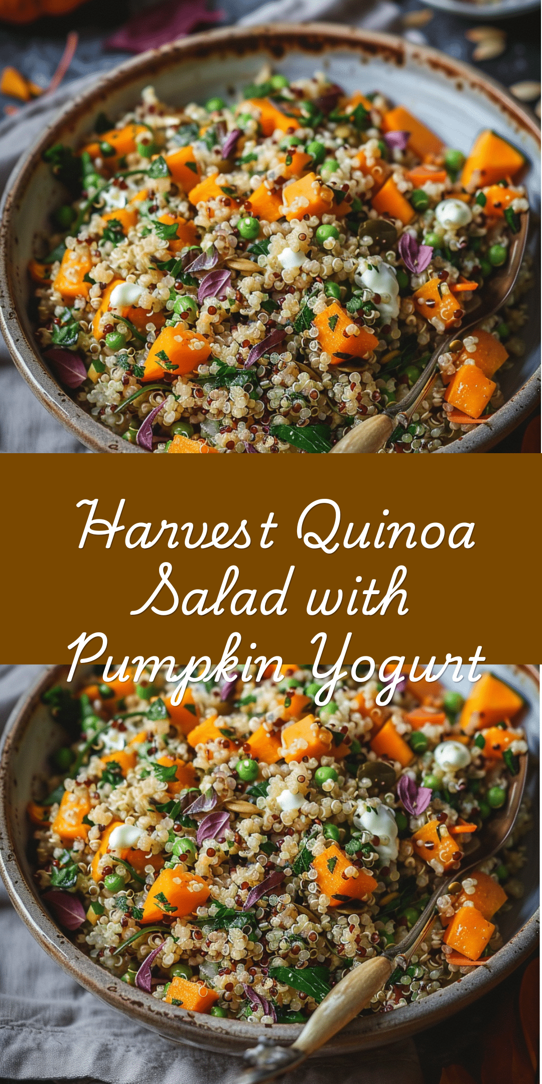 Harvest Quinoa Salad with Pumpkin Yogurt | TheFamilyCooking